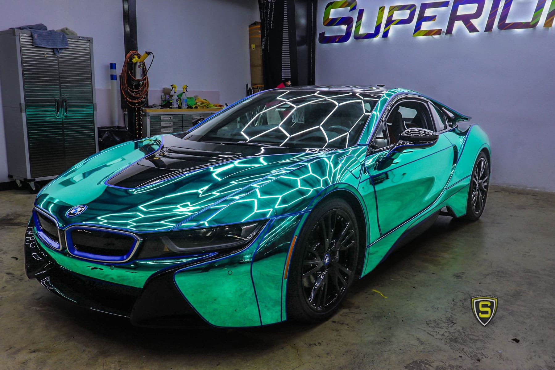 Hexis Super Chrome Turquoise Gloss Vinyl Wrap | HX30SCH09B – Luxe Auto ...