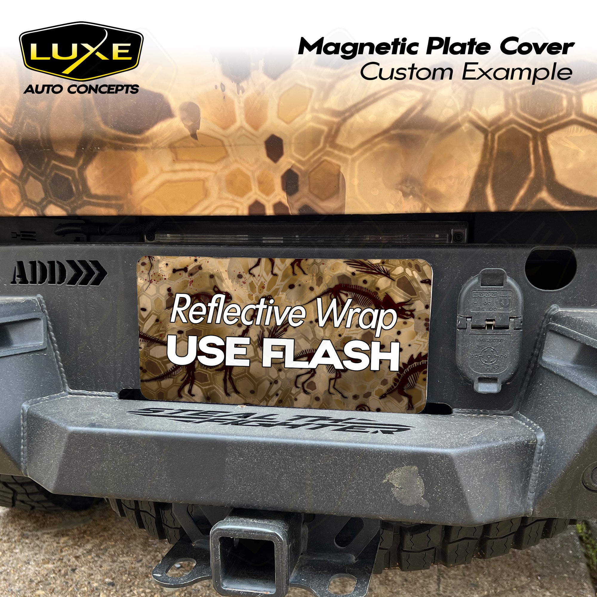 Magnetic License Plate Cover - Fully Customizable – Luxe Auto Concepts