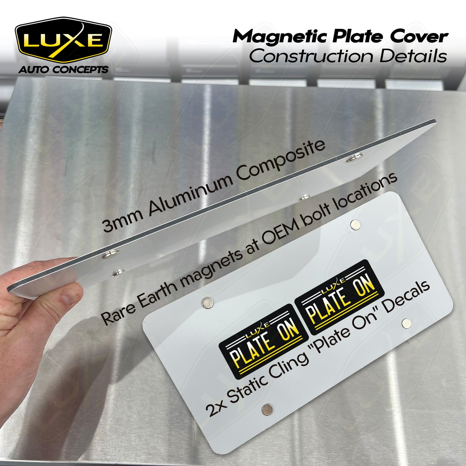 Magnetic License Plate Cover - Fully Customizable – Luxe Auto Concepts