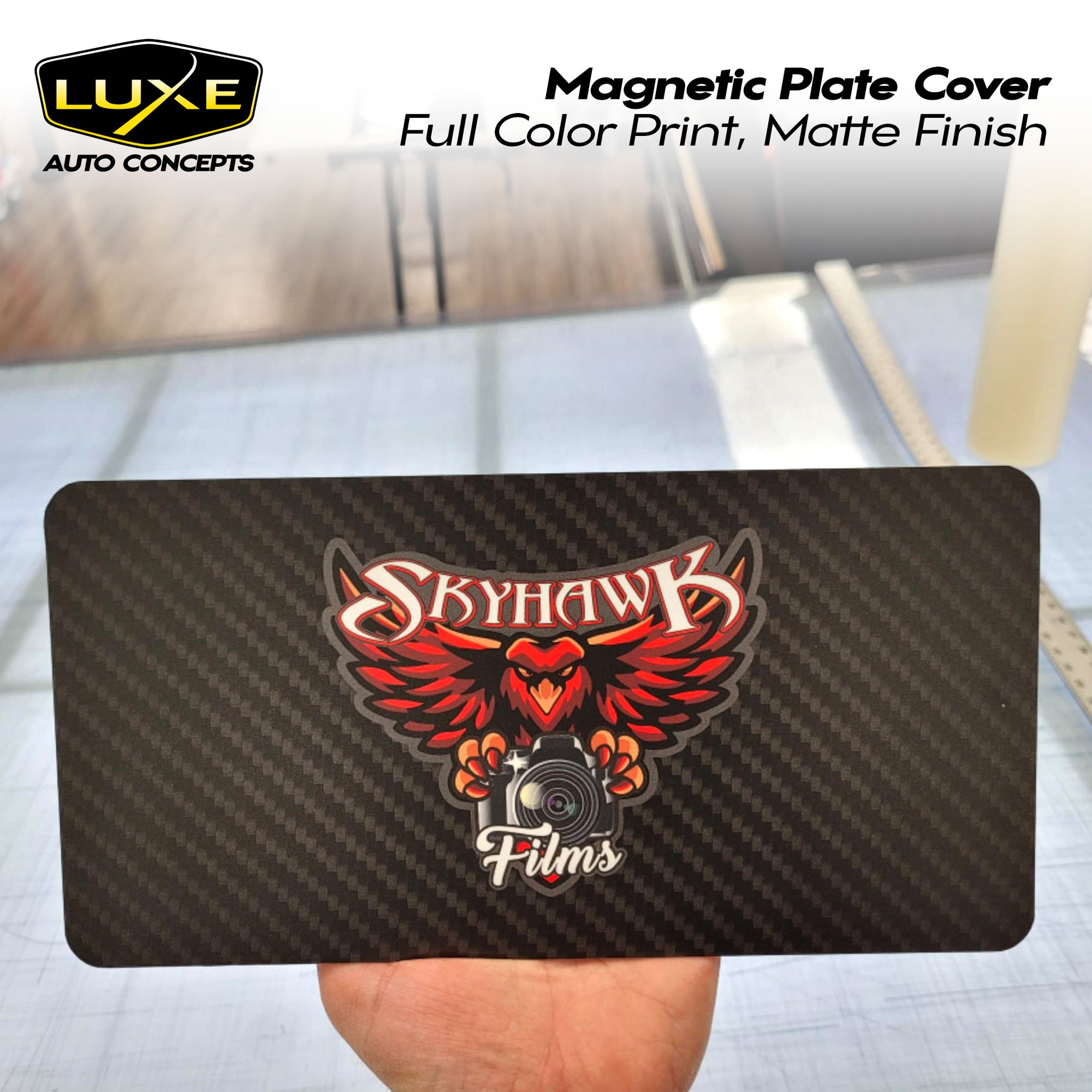 Magnetic License Plate Cover - Fully Customizable – Luxe Auto Concepts