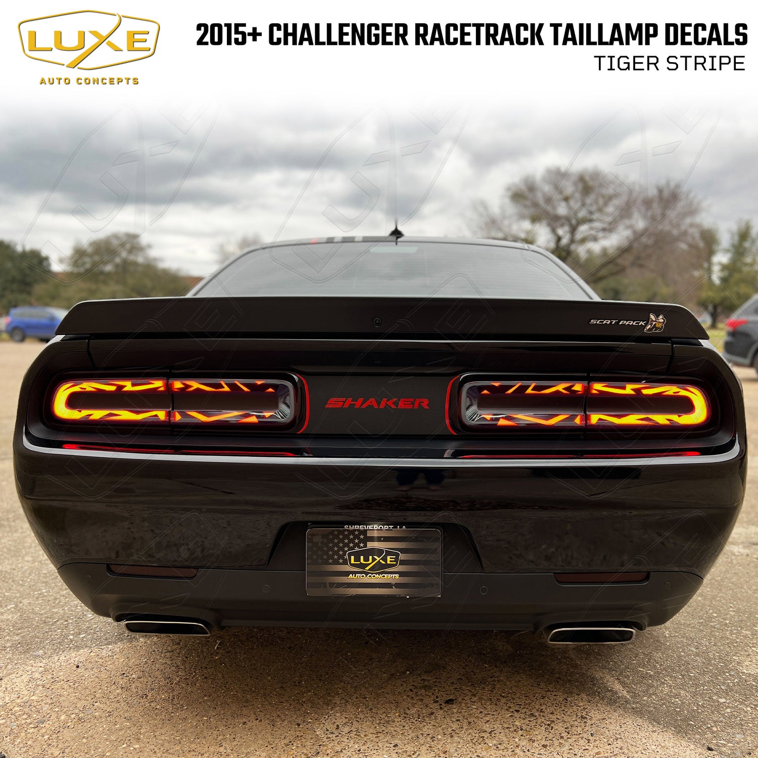 Challenger Racetrack Taillamp Decals - Tiger Stripe Kit – Luxe Auto ...