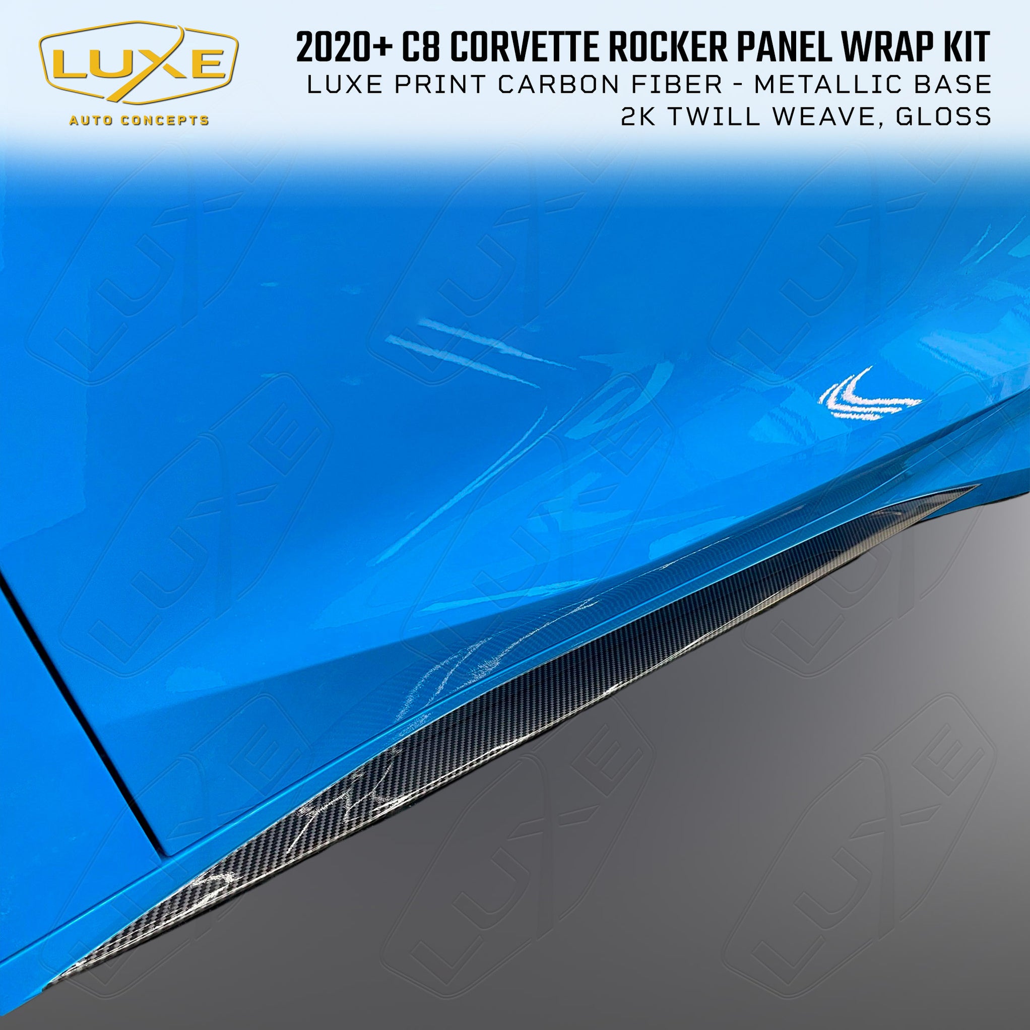 2020+ C8 Corvette Rocker Panel Wrap Kit — Luxe Auto Concepts