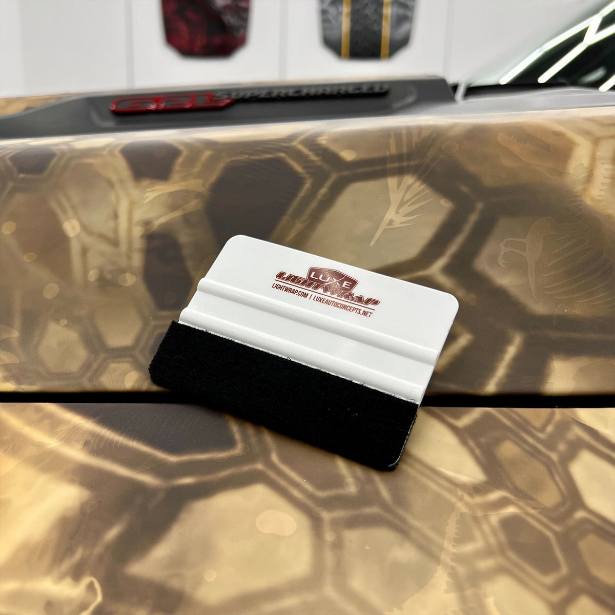 White Luxe Squeegee with Buffer — Luxe Auto Concepts