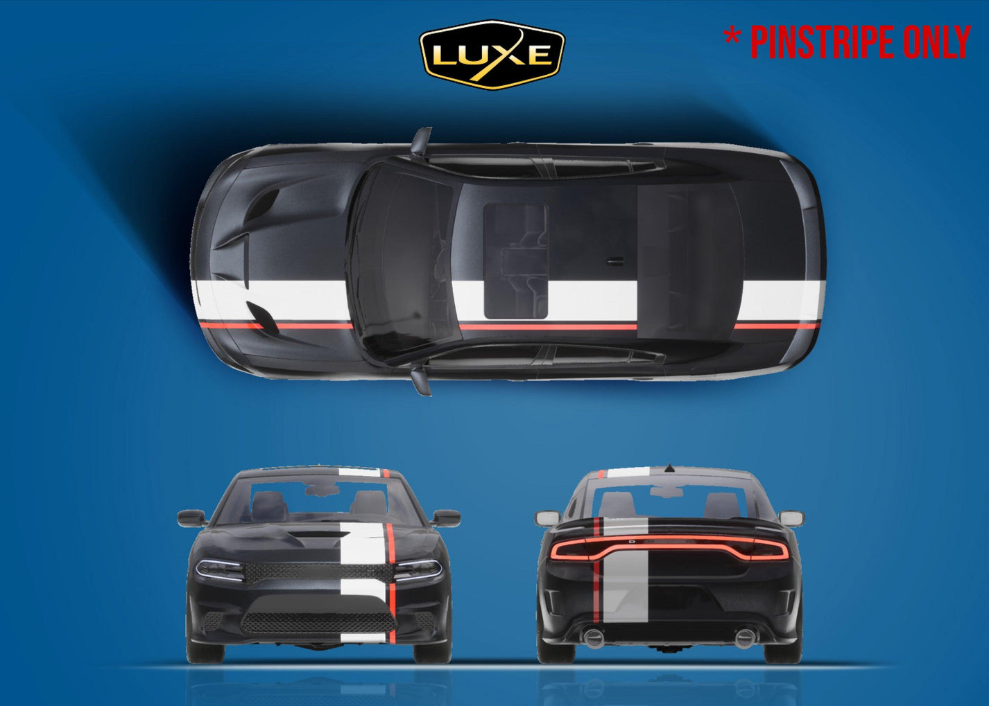 Standard Vehicle Stripe Kit - Single Pinstripe, Pre-Spaced – Luxe Auto ...